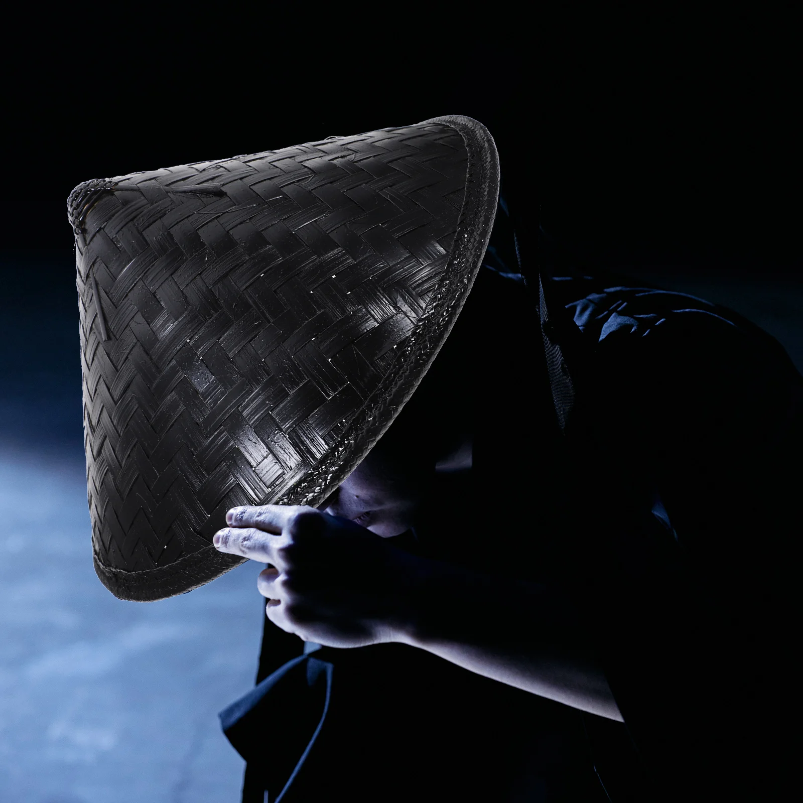 Handmade-Japan-Samurai-Hat-Black-Hat-Japan-Bamboo-Hat-Samurai-Cosplay ...