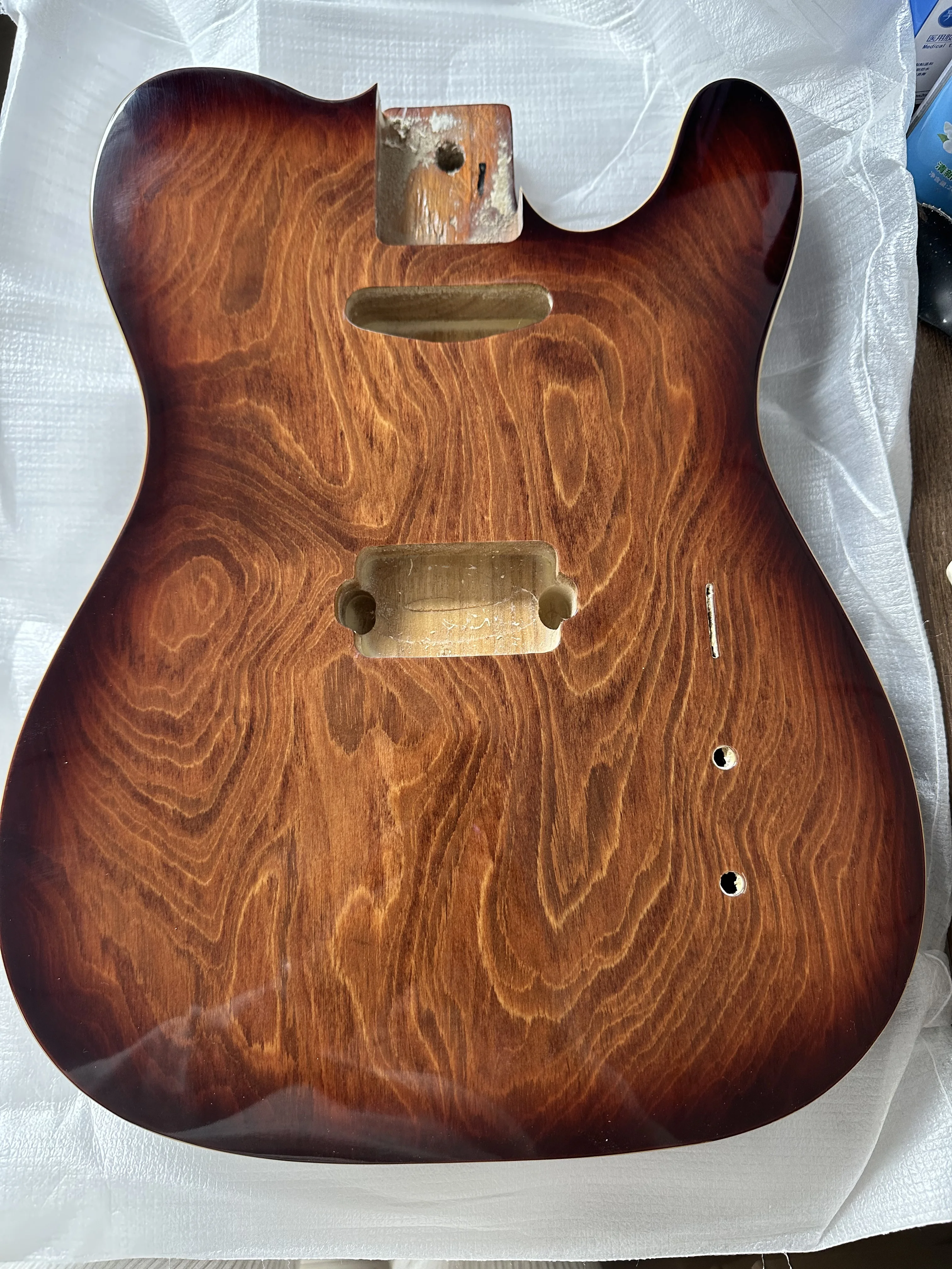 Beautiful Panlownia Wood TL Guitar Body with Edge Blank Unfinished ...
