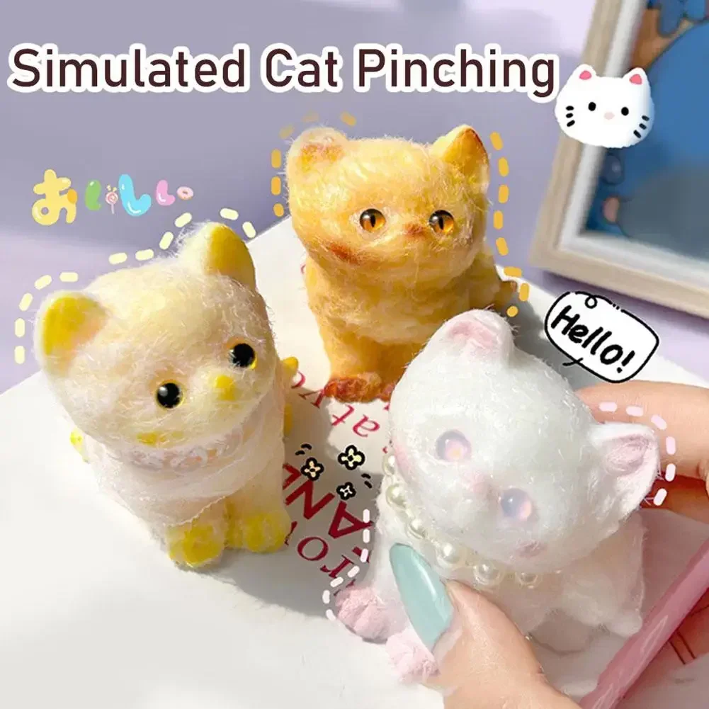 Squishy-Squeeze-Toy-para-Cat-Handmade-Furry-Kitten-Slow-Rebound-Squishy ...