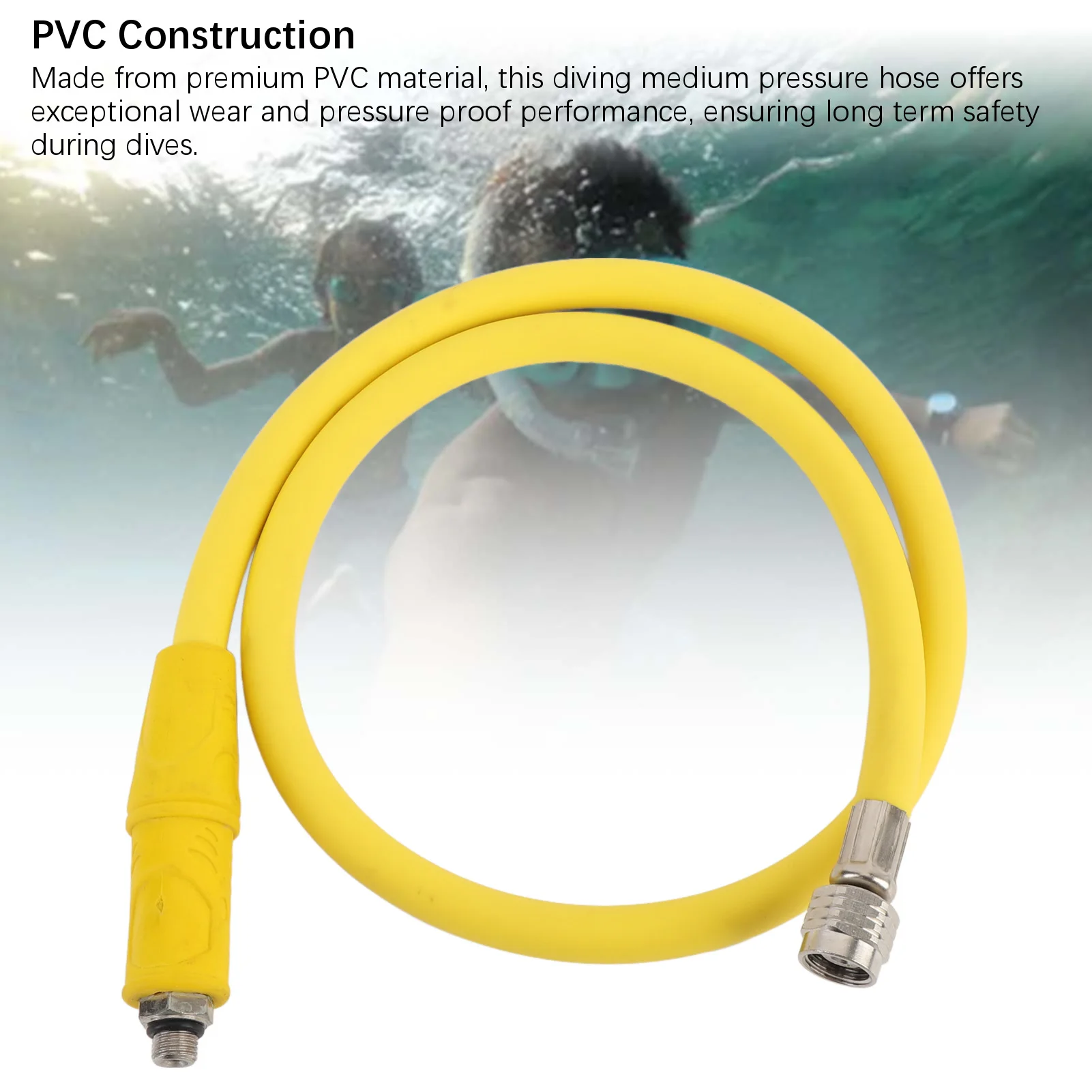 Diving Regulator Hose Easy Installation Long Lasting PVC Aluminum Alloy ...