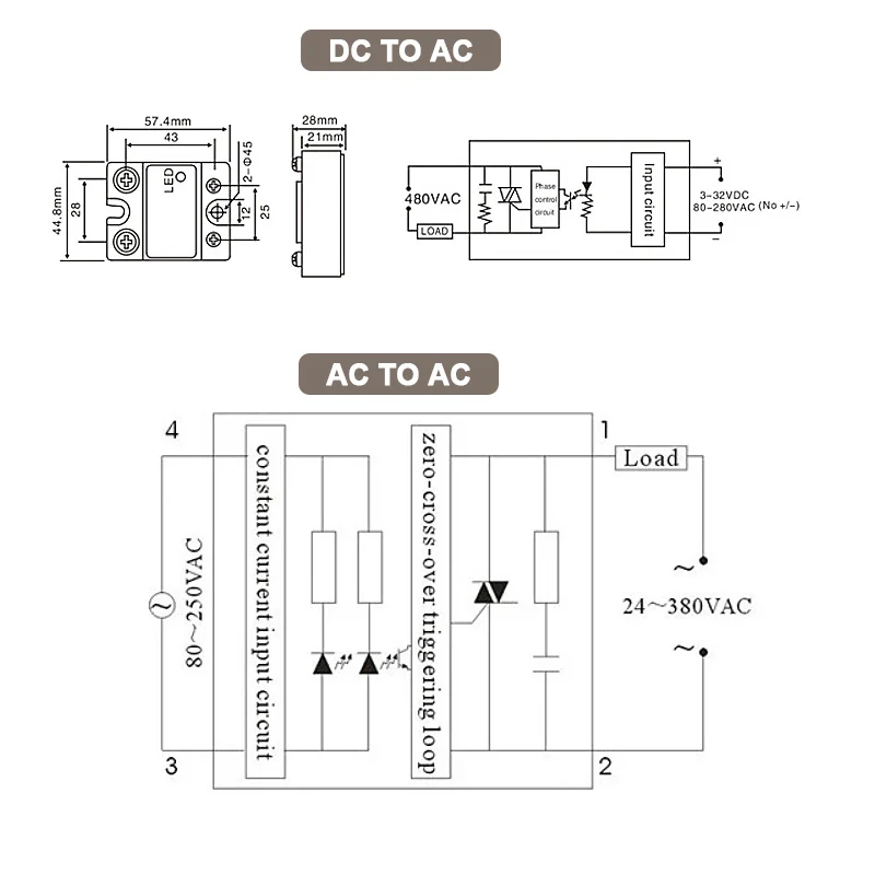 SSR-25DA SSR-40DA SSR-60DA SSR-25AA 40AA 40DD Solid State Relay SSR 10A 25A 40A 60A Module Relay ...