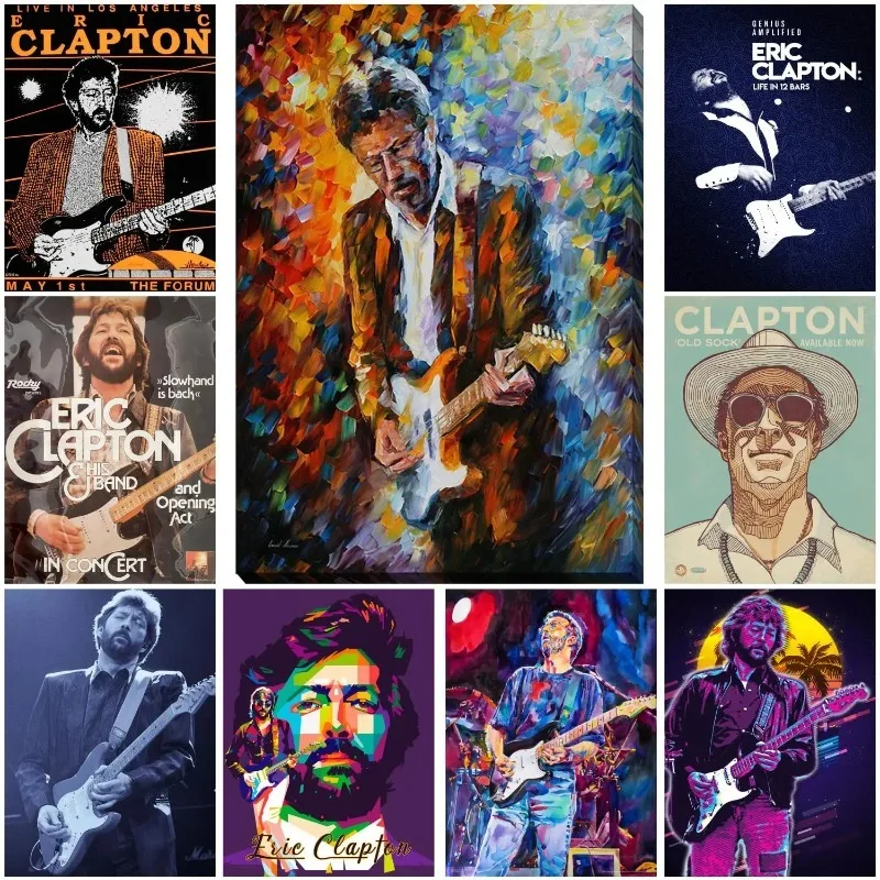 Eric Clapton Poster Decorative Painting Canvas Poster Gift Wall Art ...