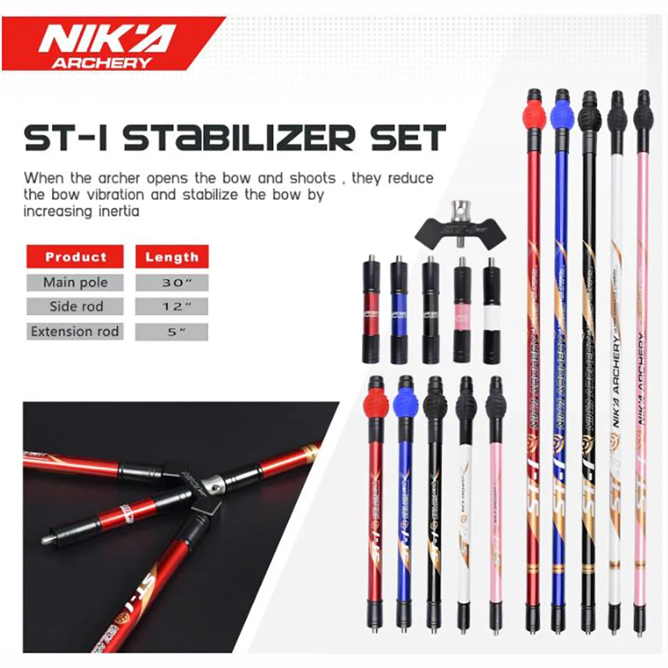 Bee Stinger Stabilizer Microhex Green ZSHJG Archery Balance Extend ...