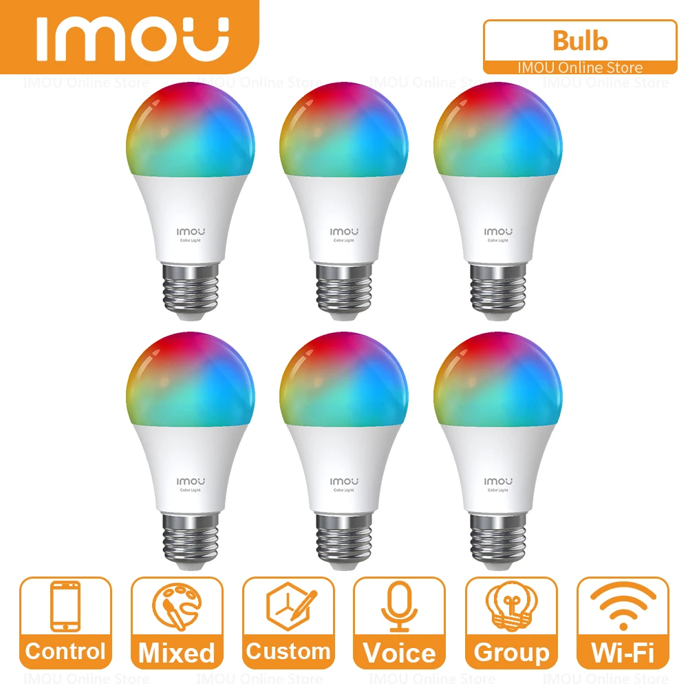 IMOU B5 E27 Multicolor Smart Light Bulb APP Remote Control Wifi ...