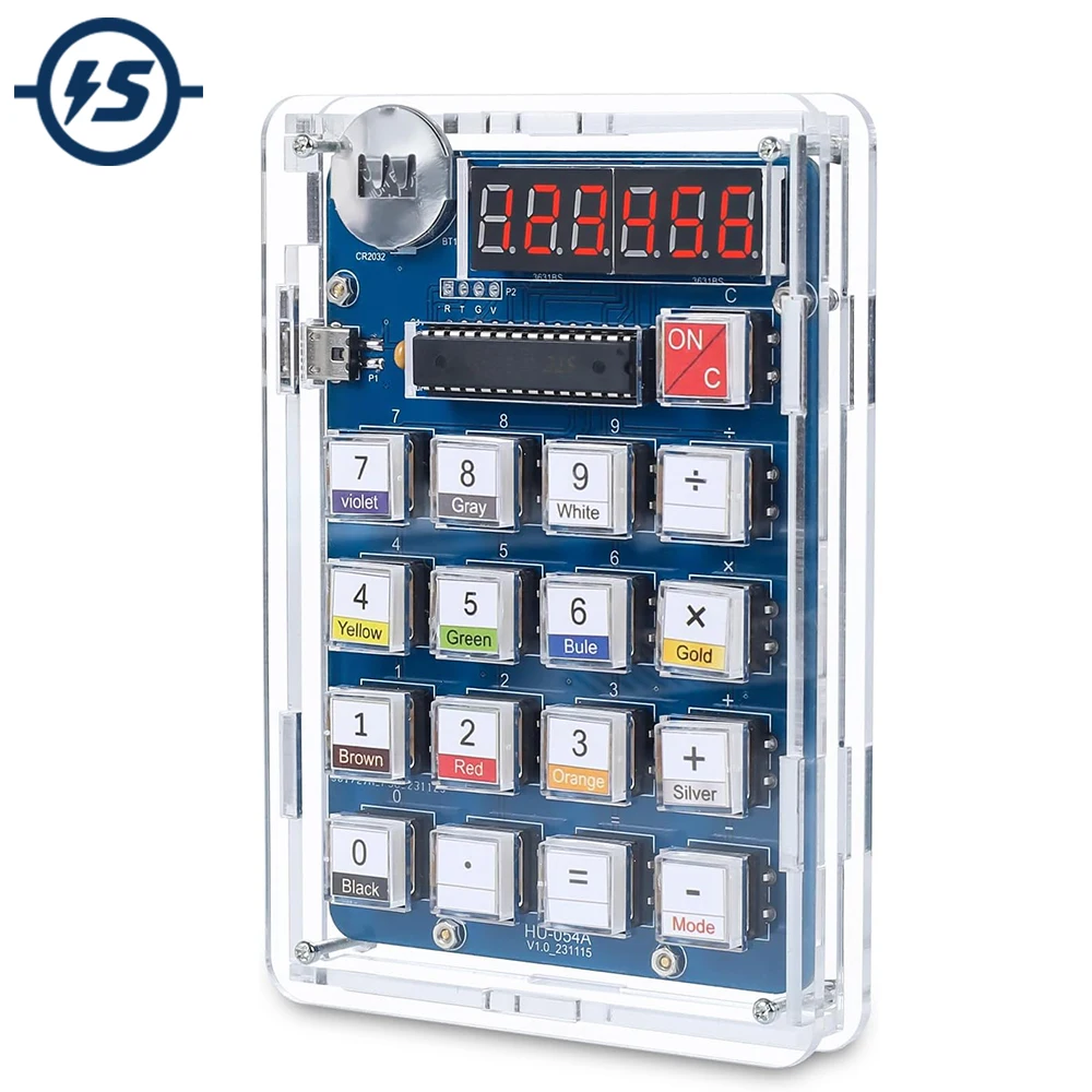 DIY-Electronic-Kit-6-Digits-Desk-Calculator-USB-Battery-Powered ...