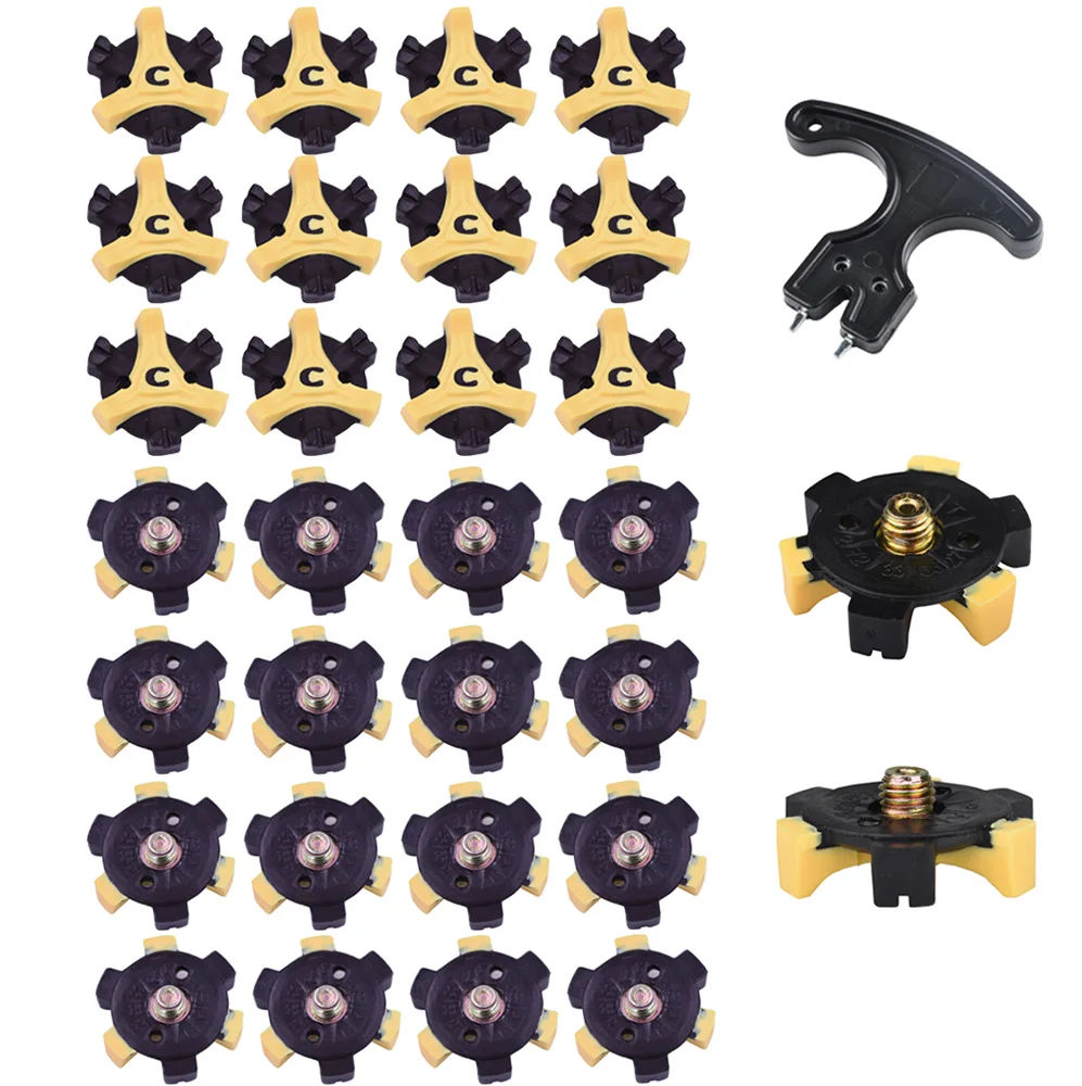 30pcs-Soft-Golf-Shoe-Spikes-Metal-Thread-Studs-Replacement-Fit-Golf ...