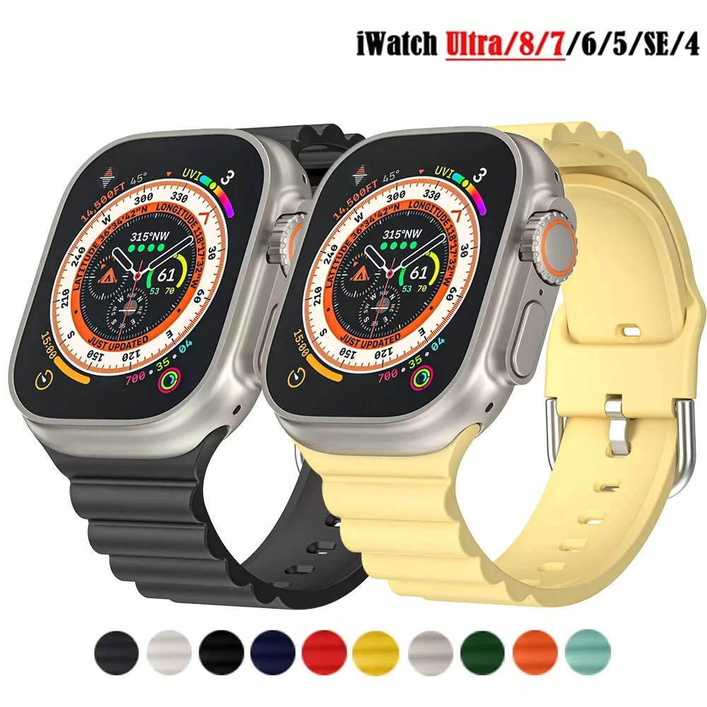 Ocean-Silicone-Sport-Band-Strap-For-Samsung-Galaxy-watch-7-Ultra-2-49mm ...