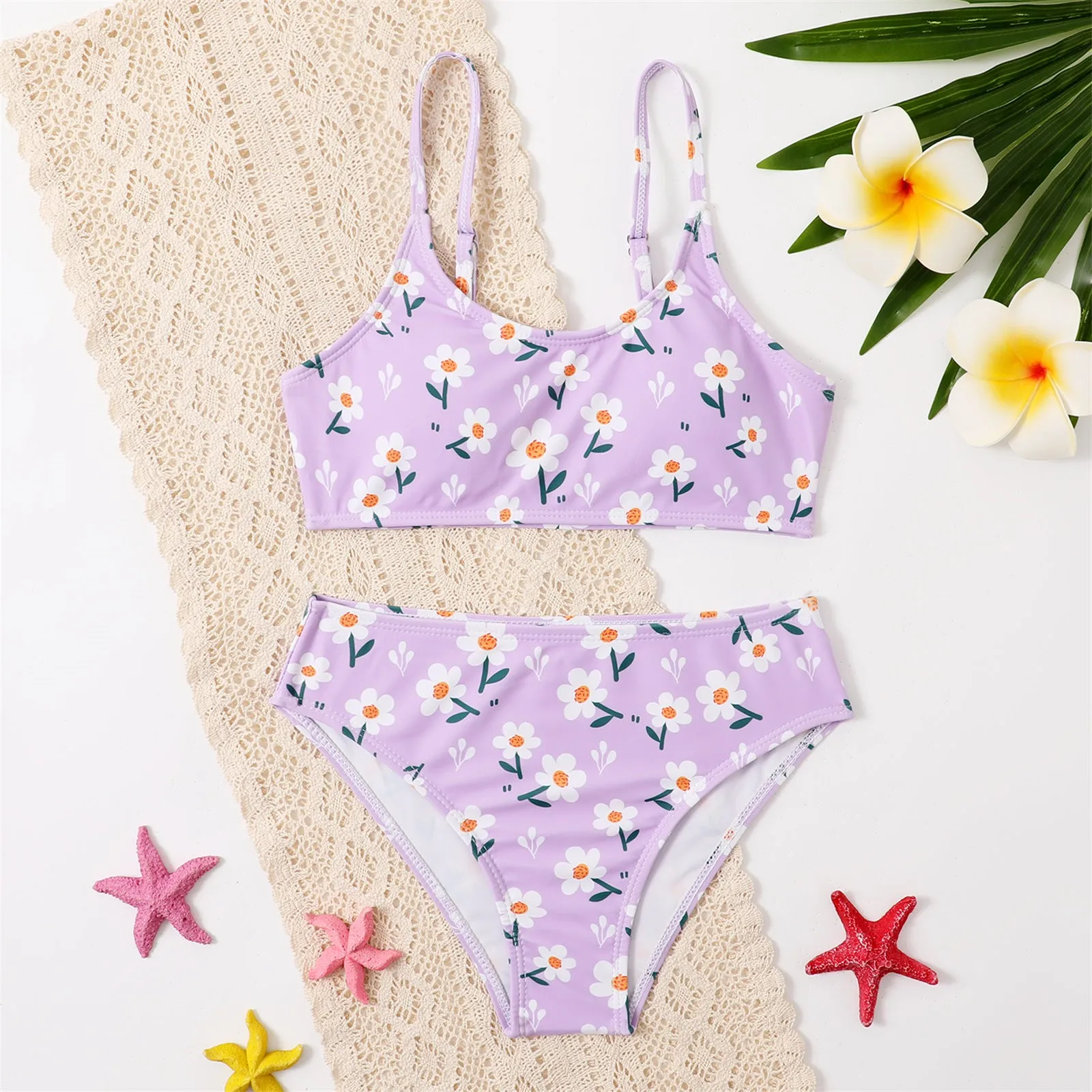 New 2022 Girls Swimwear 7-11 Years Girls Swimsuit Two, 47% OFF