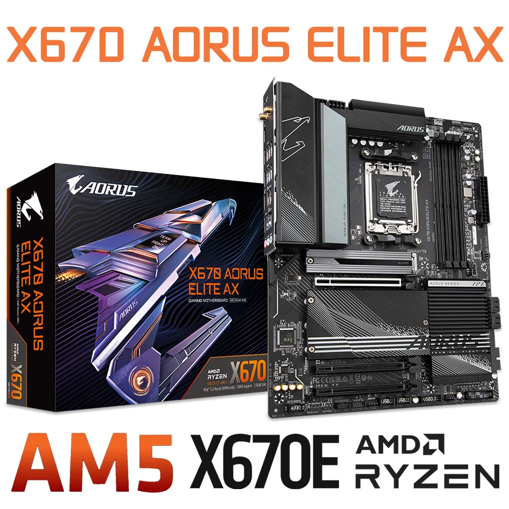 Am5 Gigabyte X670 Aorus Elite Ax Motherboard Ddr5 Amd Socket Am5 Amd ...
