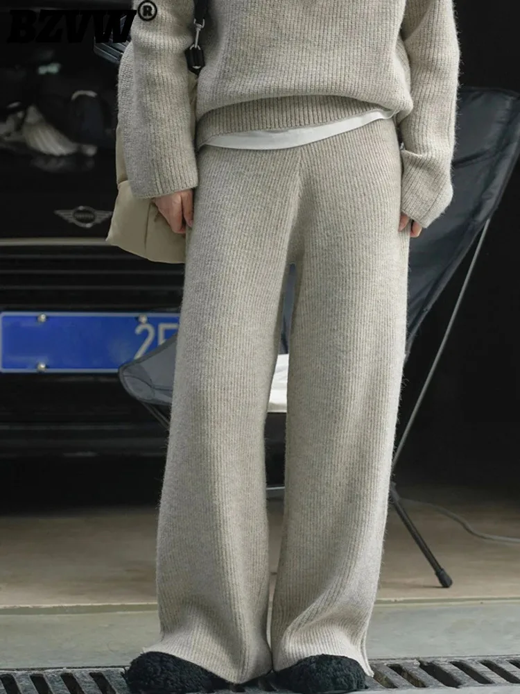 BZVW-Pantalones-rectos-de-punto-para-mujer-pantal-n-informal-holgado ...