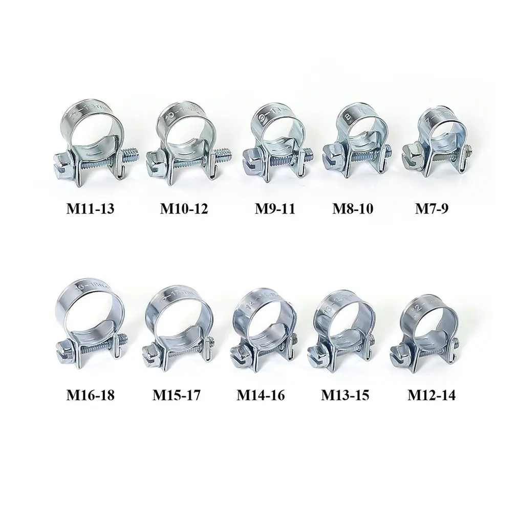 10Pcs-Set-Mini-Clamp-7-18Mm-Car-Fuel-Pipe-Hose-Clamp-Galvanized-Air ...
