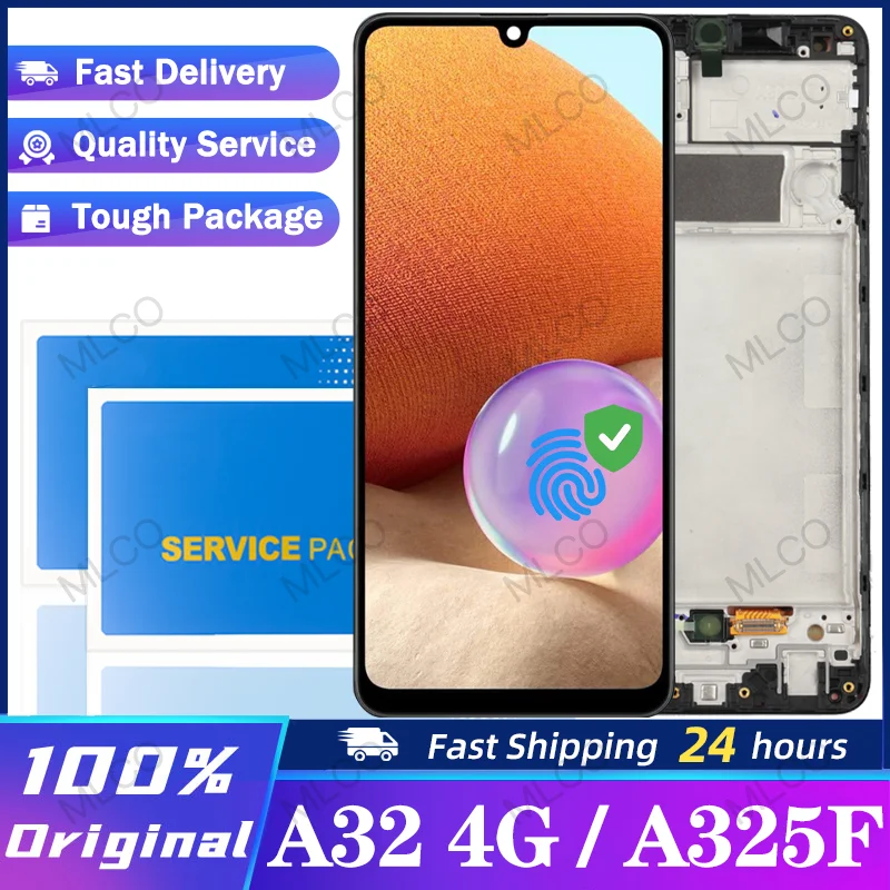 NEW Original For Samsung A32 4G A325 SM-A325F Display With Frame For ...