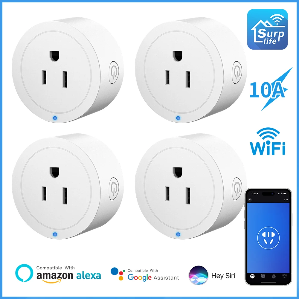 Wifi-10A-US-Smart-Plug-Mini-Smart-Socket-Remote-Vioce-Group-App-Control ...
