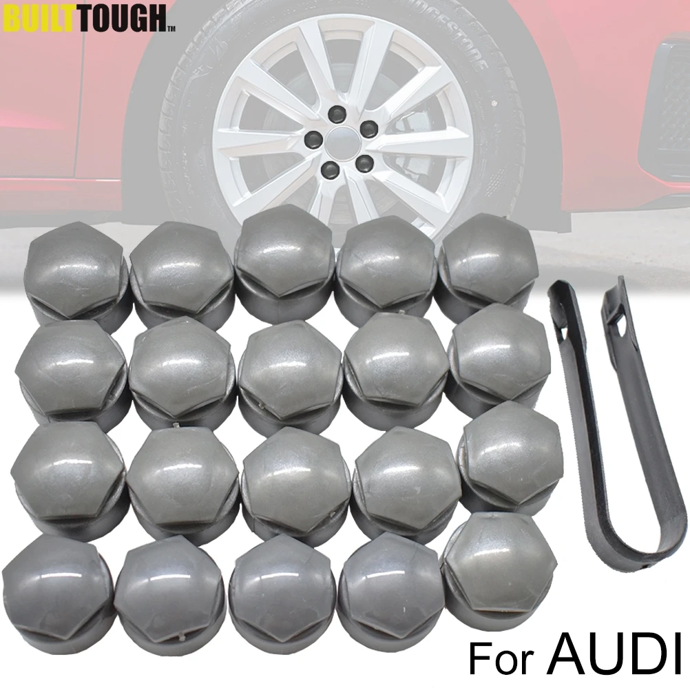 20x Wheel Lug Nut Cover Caps 25mm Water Proof w/ Dismantle Tool Grey ...