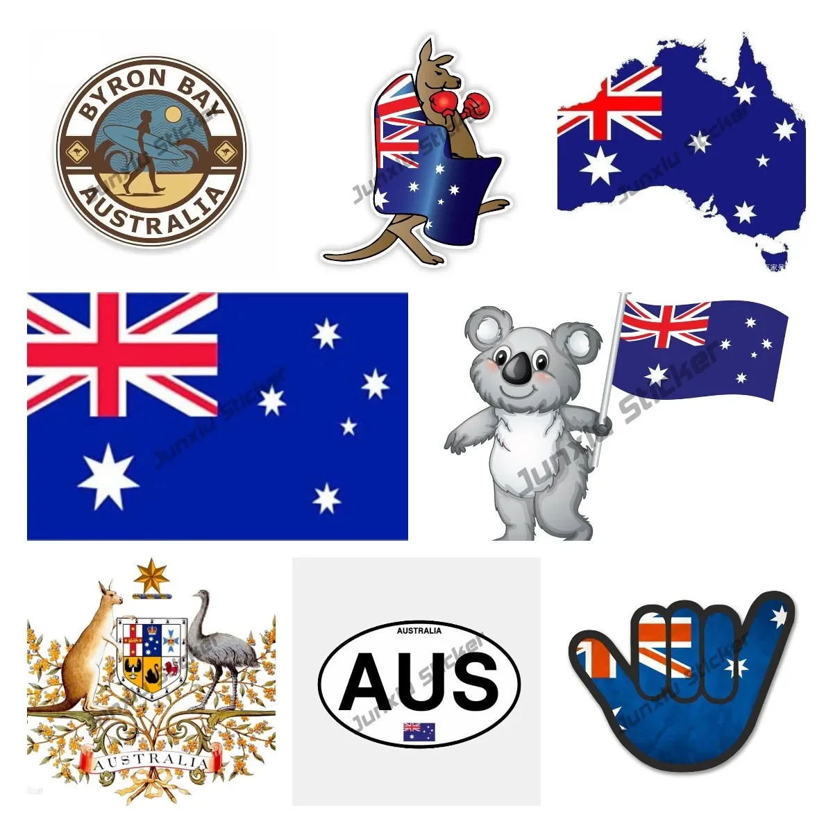 Creative-Stickers-Australian-Flag-Vinyl-Decal-Map-Styling-Sticker ...