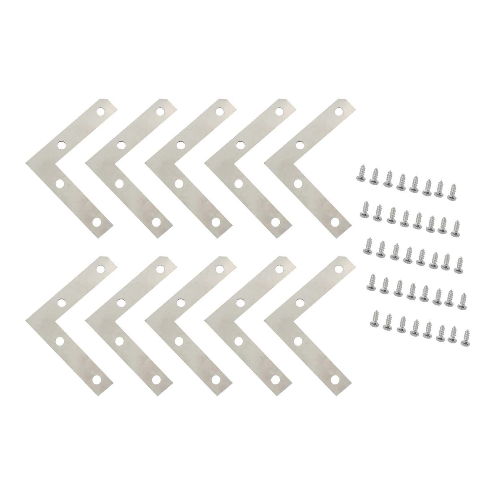 10Pcs Angle Plate Corner Brace 50mmx50mm L Shaped Flat Fixing Mending ...