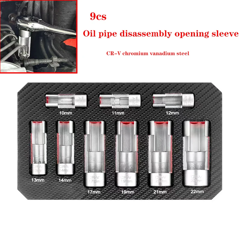 9PCS-Open-Oil-Pipe-Disassembly-Sleeve-Slotted-Oxygen-Sensor-Wrench ...