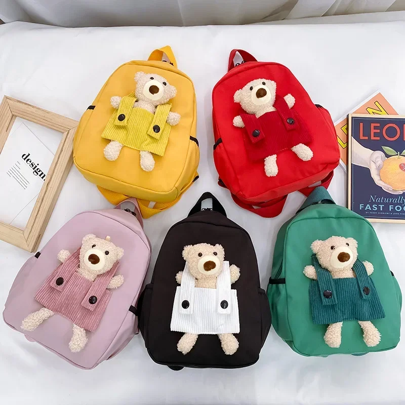 Toddler Backpack Plush Bear Preschool Bag Kids Backpack for Boys Girls ...