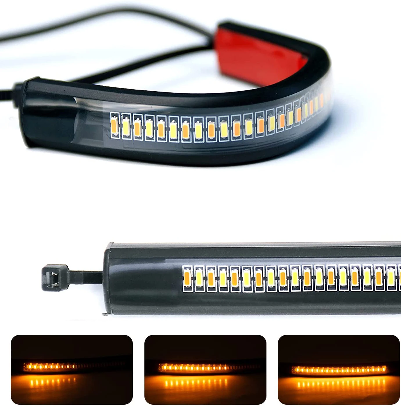 Universal Flexible LED Motorcycle Turn Signal Light Brake Lamp Bar ...