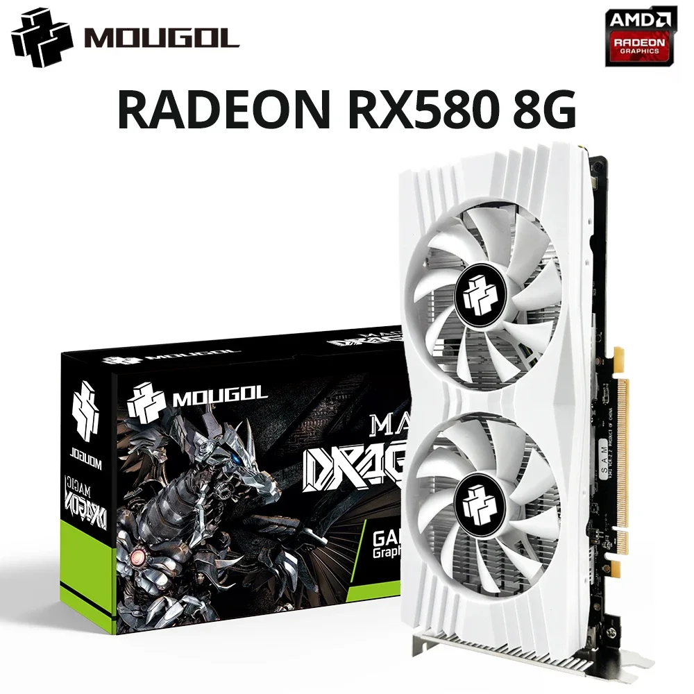 MOUGOL-AMD-Radeon-RX580-8G-Graphics-Card-GDDR5-Memory-Video-Gaming-Card ...