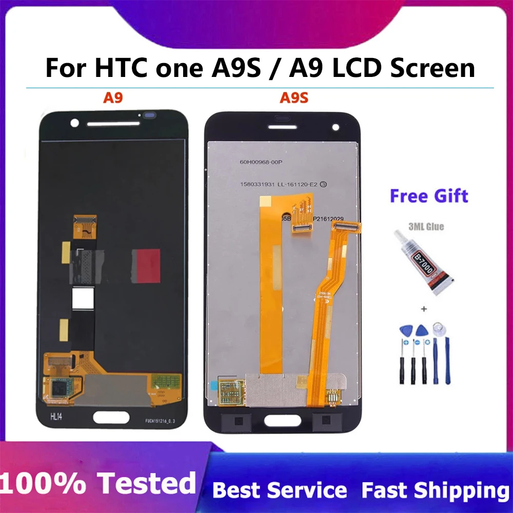 Pantalla LCD AMOLED de 100% pulgadas para HTC A9, montaje de digitalizador táctil con regalo ...