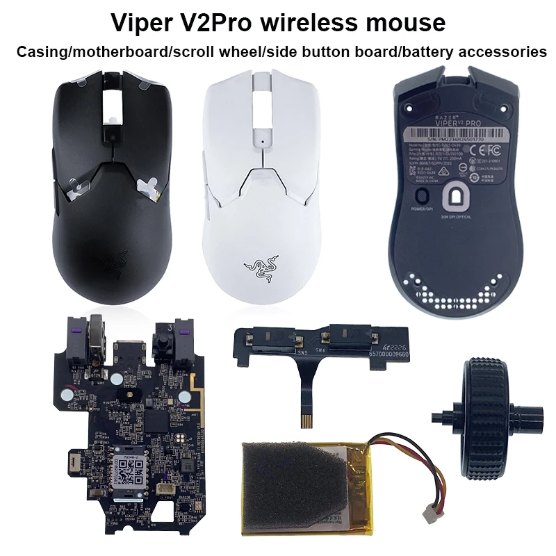 For-Viper-V2-Pro-wireless-gaming-mouse-shell-motherboard-Roller-side ...