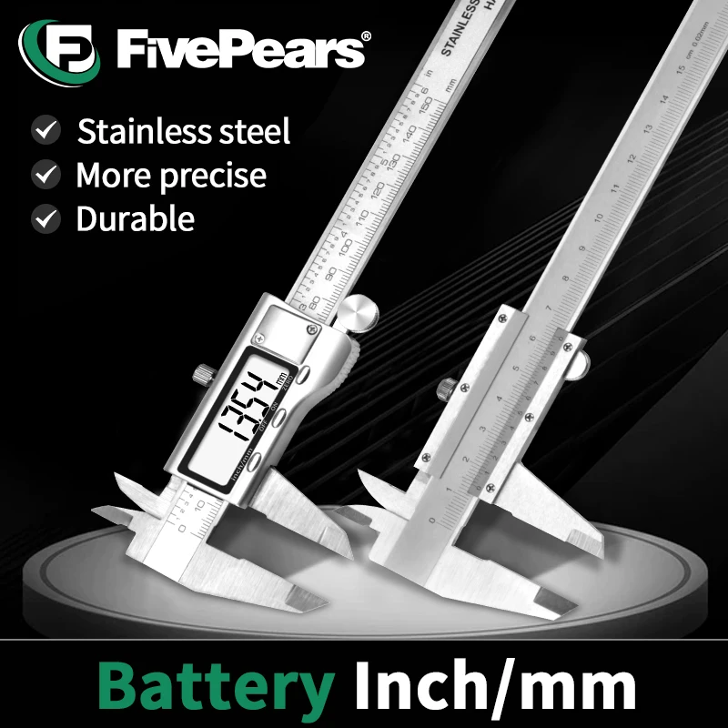 FivePears-2In1-Digital-Caliper-Zinc-alloy-Vernier-caliper-300MM ...