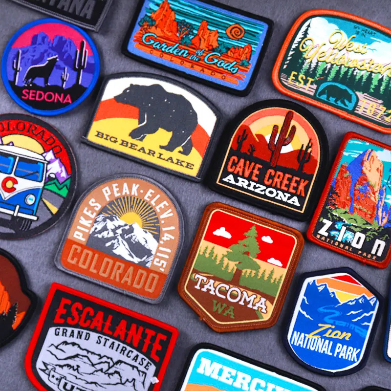 Wilderness-Patches-On-Clothes-Mountain-Embroidery-Patch-Nature ...