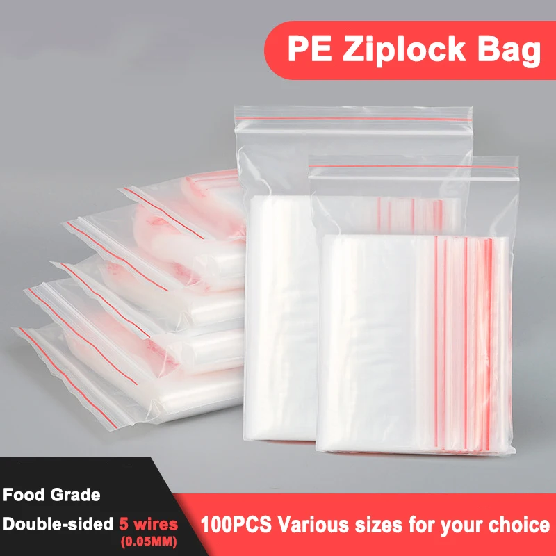 100P-Self-sealing-Pocket-Zipper-Lock-Plastic-Bag-Can-Be-Repeatedly ...