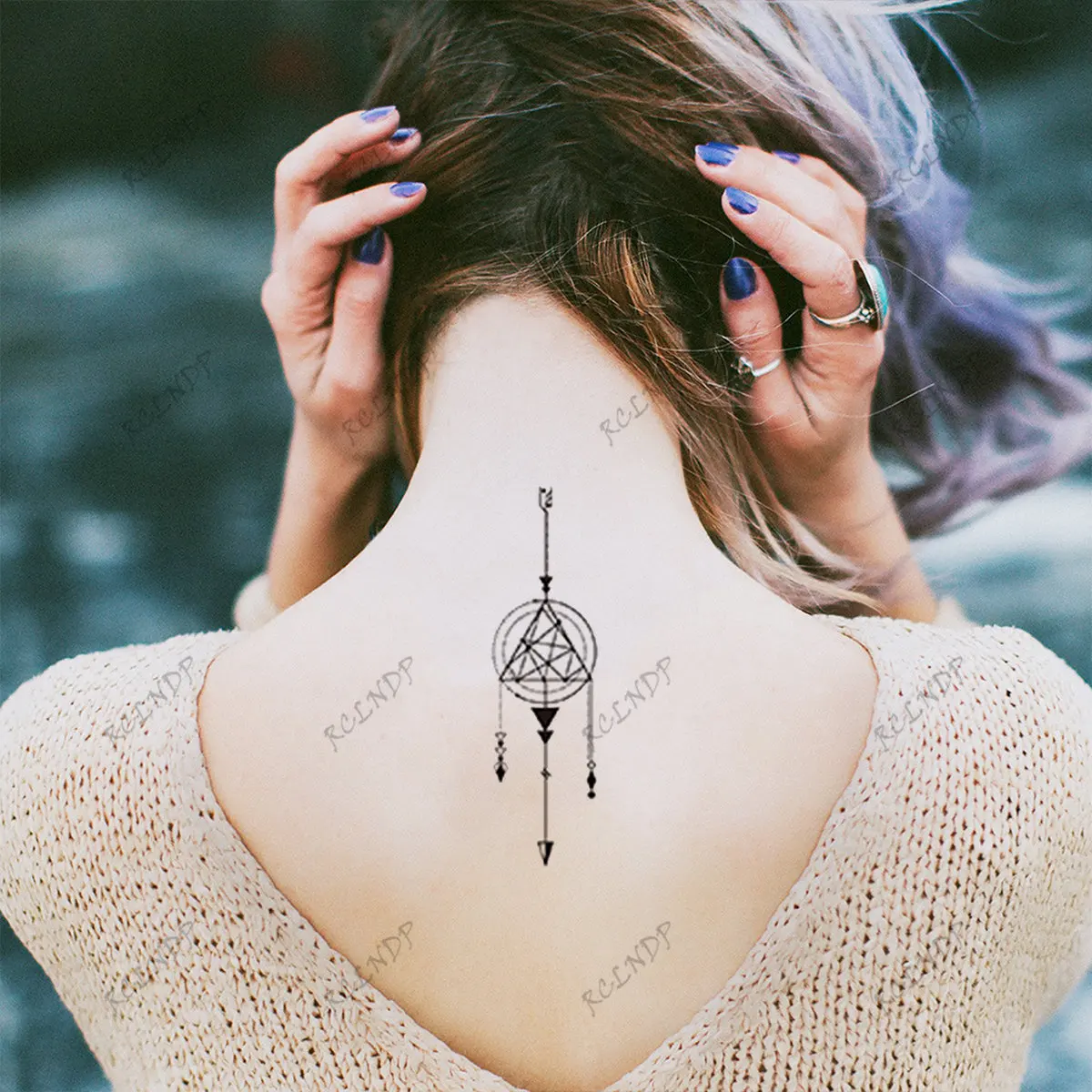 Triangle Tattoo Back