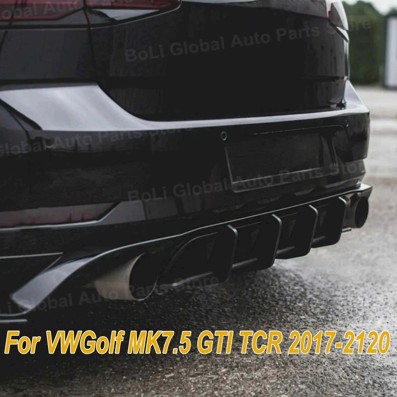 For-Volkswagen-Golf-MK7-5-GTI-TCR-2017-2020-Rear-Bumper-Diffuser ...