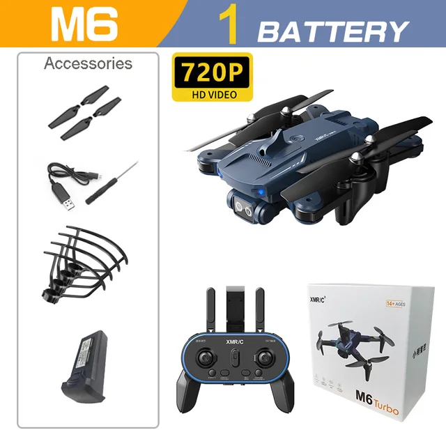 Mini Drone Remote WIFI M6 Drone 4K Professional HD Camera Foldable RC ...