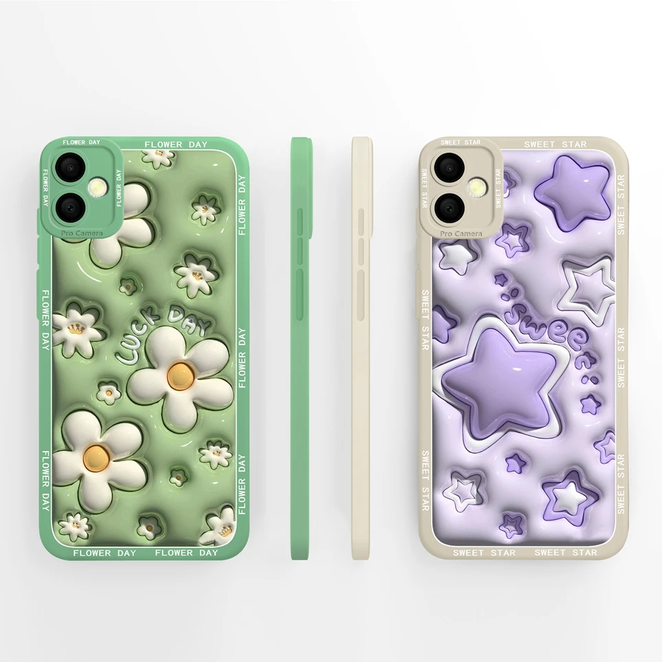 Luxury-Case-For-Samsung-Galaxy-A05-A05s-Fashion-Cute-Stars-Liquid-Soft-Silicone-Back-Cover ...