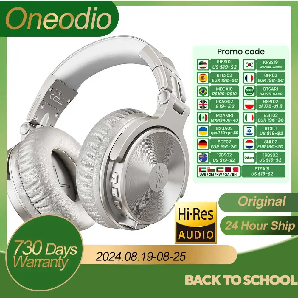 Oneodio-Pro-C-Wireless-headphones-Bluetooth-V5-2-with-Microphone-110H ...