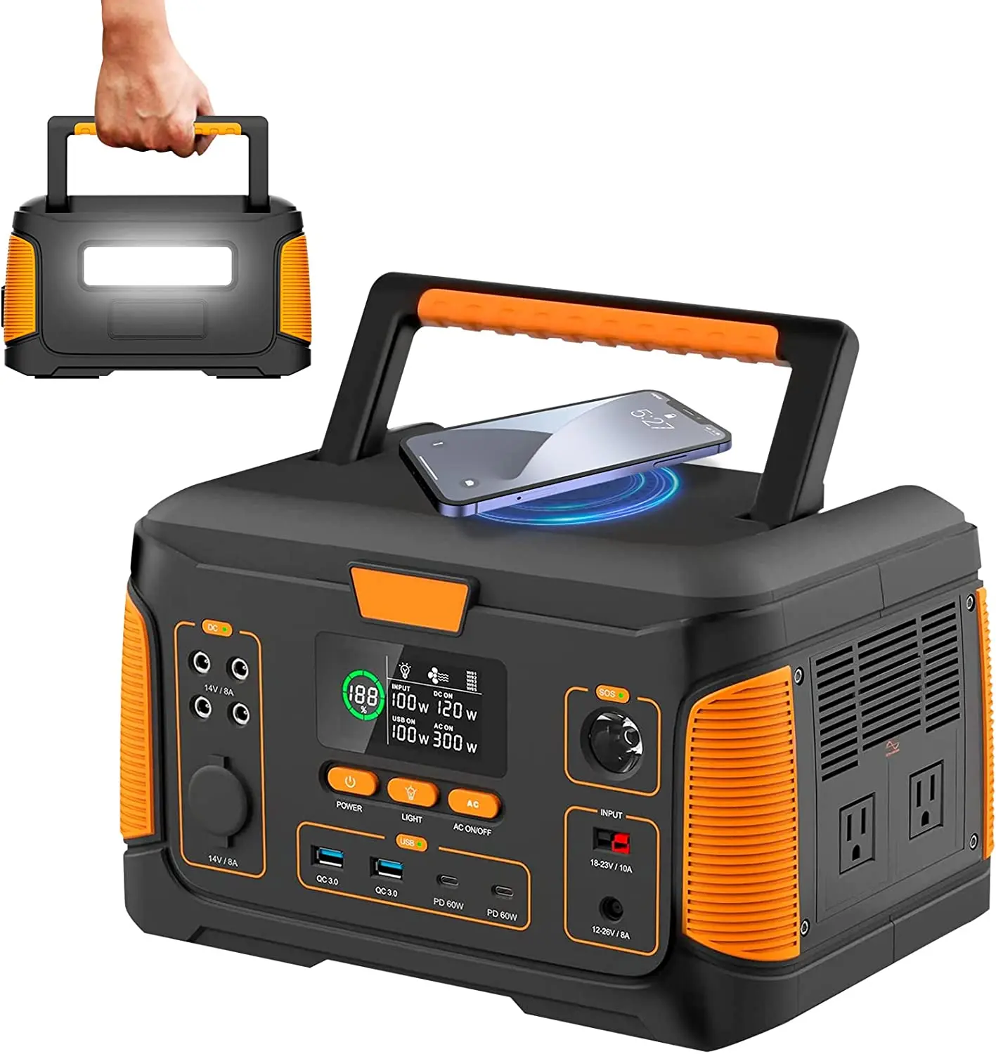 1000W-Portable-Power-Station-Backup-Lithium-Battery-110V-Pure-Sine-Wave ...