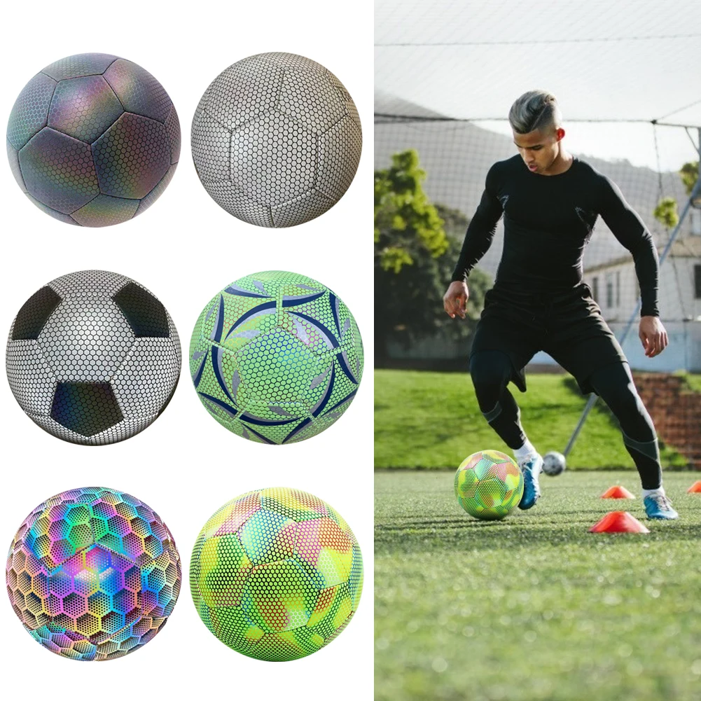 Luminous-Glowing-Soccer-Ball-Size-5-Soccer-Ball-Reflective-Standard ...