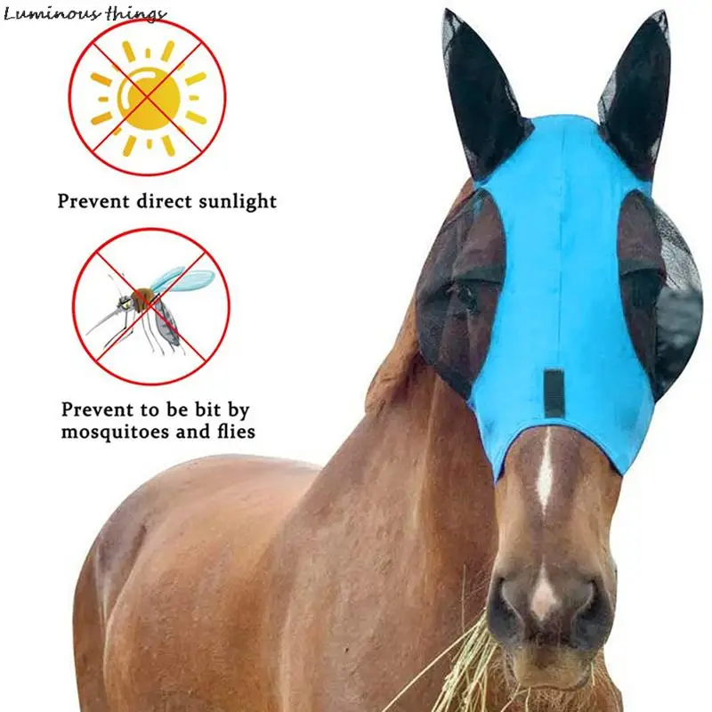 1pc-Anti-Fly-Mesh-Equine-Mask-Horse-Mask-Stretch-Bug-Eye-Horse-Fly-Mask ...