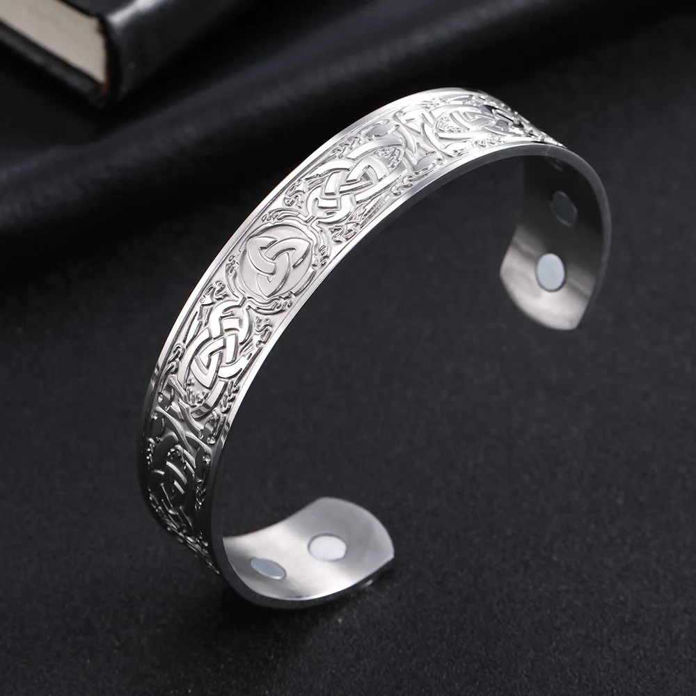 My Shape Vintage Viking Celtics Knot Bangles for Men Couple Stainless ...
