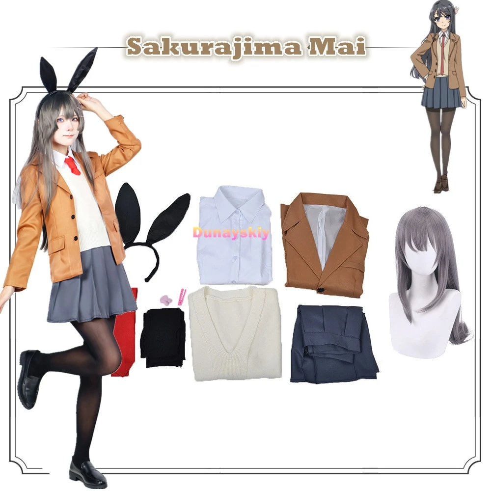 Sakurajima-Mai-Cosplay-Anime-Costume-Rascal-Does-Not-Dream-of-Bunny ...