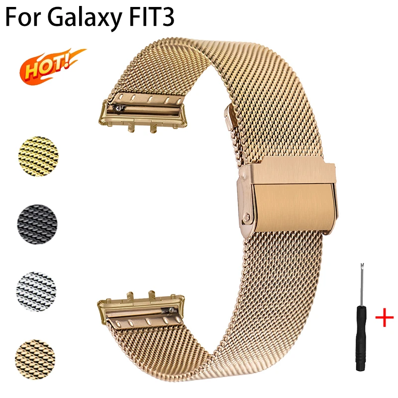 Milanese Loop Strap for Samsung Galaxy Fit 3 Accessories Stainless ...