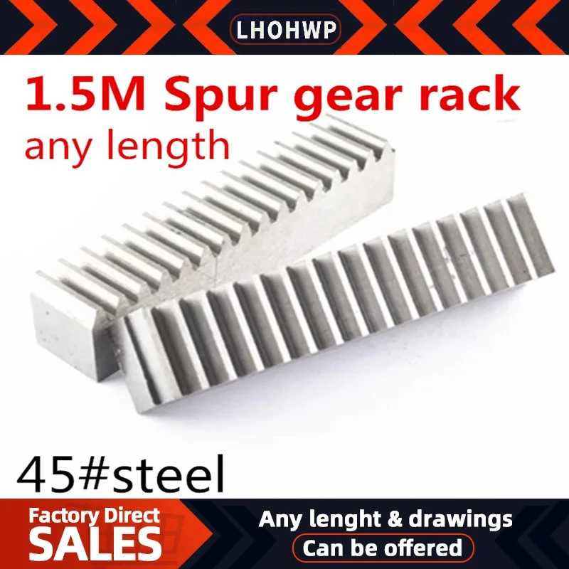 1PC-1-5Mod-Spur-Gear-Rack-1-5M-Gear-Rack-Precision-Cnc-Rack-Straight ...