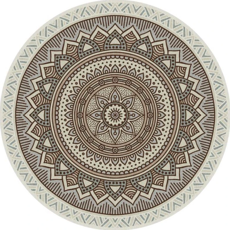 Mandala-Print-Round-Carpet-Nordic-Modern-Living-Room-Anti-Slip-Rug ...