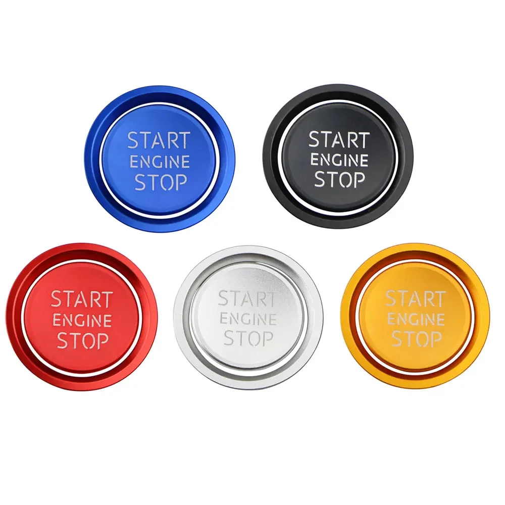 Aluminum Alloy Car Ignition Engine Start Stop Button Cover Case Sticker ...