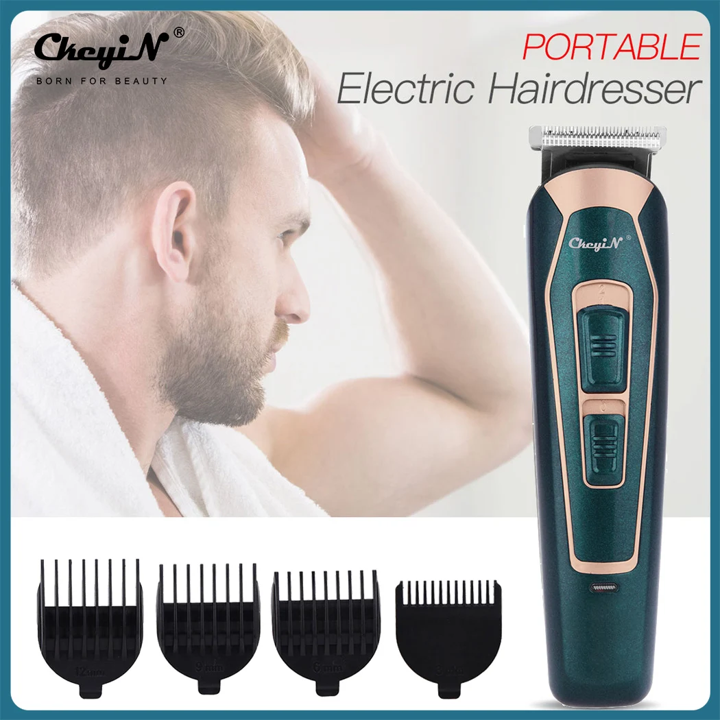 CkeyiN 충전식 무선 전기 헤어 바리깡 남성 용, 대형 전원 커팅 머신, 성인 어린이 및 제한 빗| | - AliExpress
