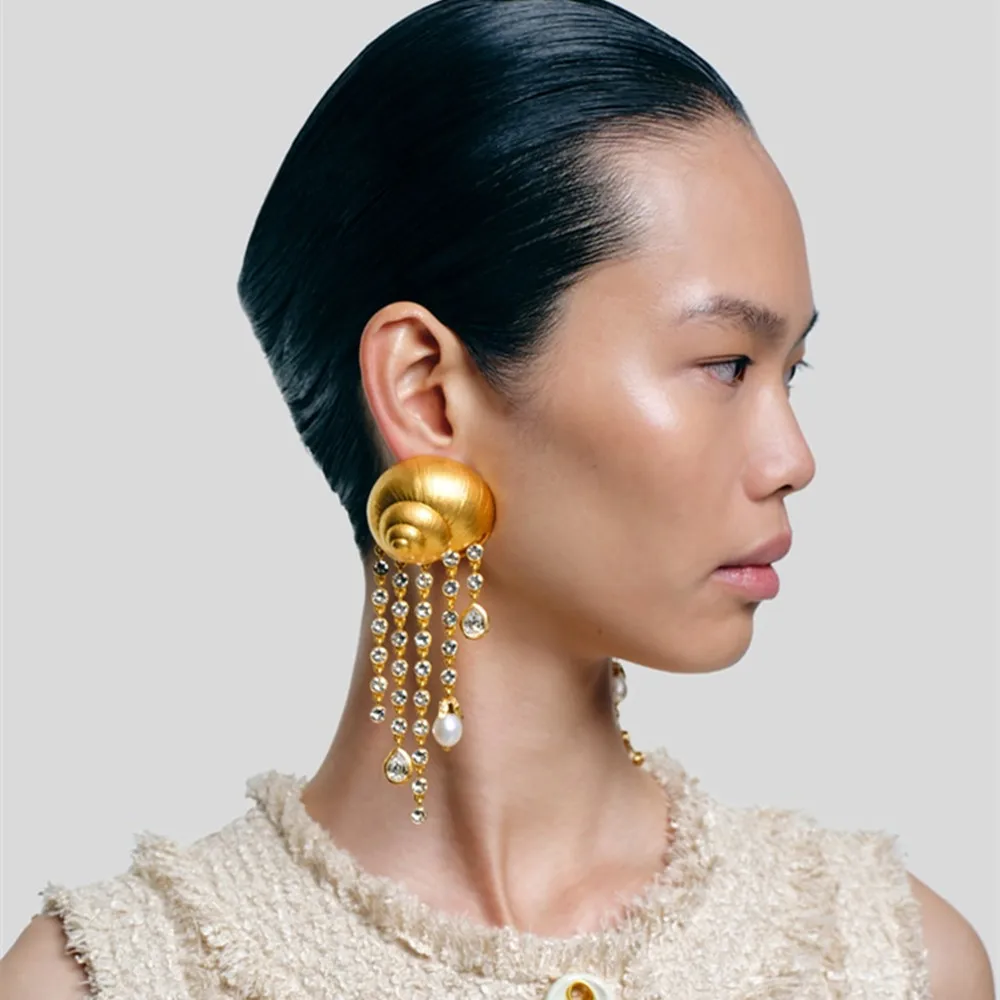 Gorgeous-New-Design-Metal-Conch-Shaped-Dangle-Earrings-For-Women ...