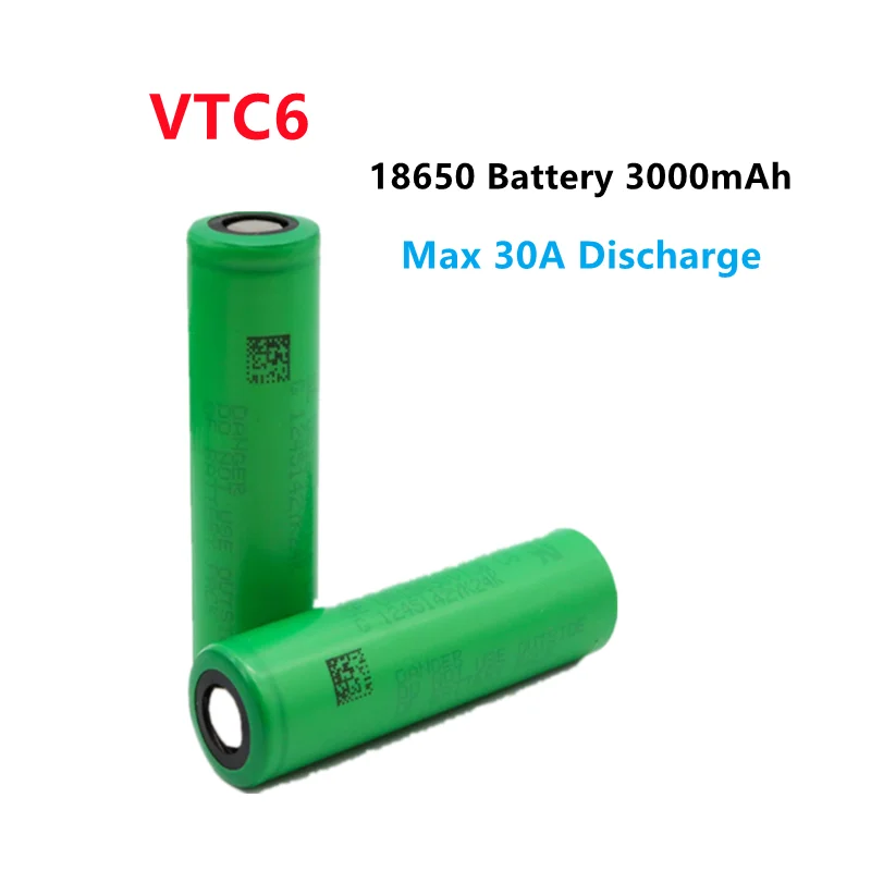 100% original vtc6 18650 v 3000 mah li ion 3,7 batera para sony us18650 vtc6 3000 mah batera uso ...