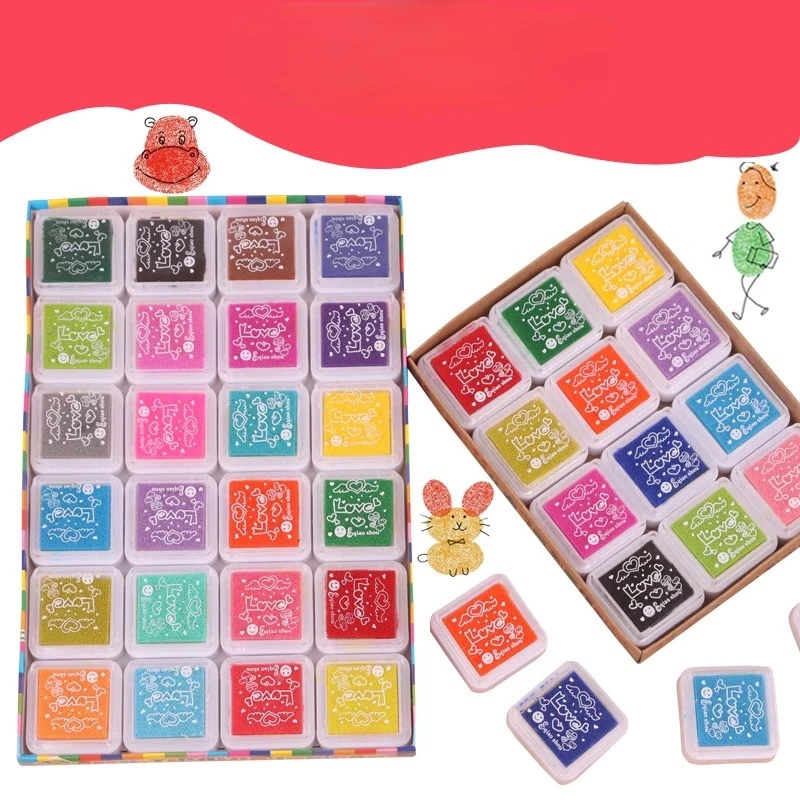 24-Colors-Multi-colored-Giant-Ink-Pads-Stamp-Pads-Inkpad-Handmade-DIY ...