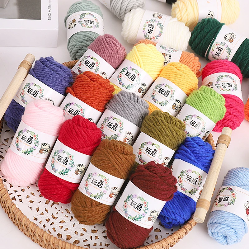 10G-5ply-Cotton-Knitting-Wool-Yarn-Thick-Fiber-Yarn-Velvet-Yarn-Hand ...
