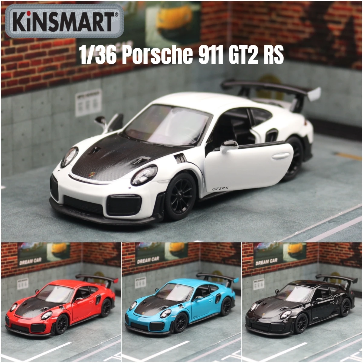KiNSMART-Toy-Car-Model-1-36-Porsche-911-GT2-RS-Super-Racing-Alloy ...