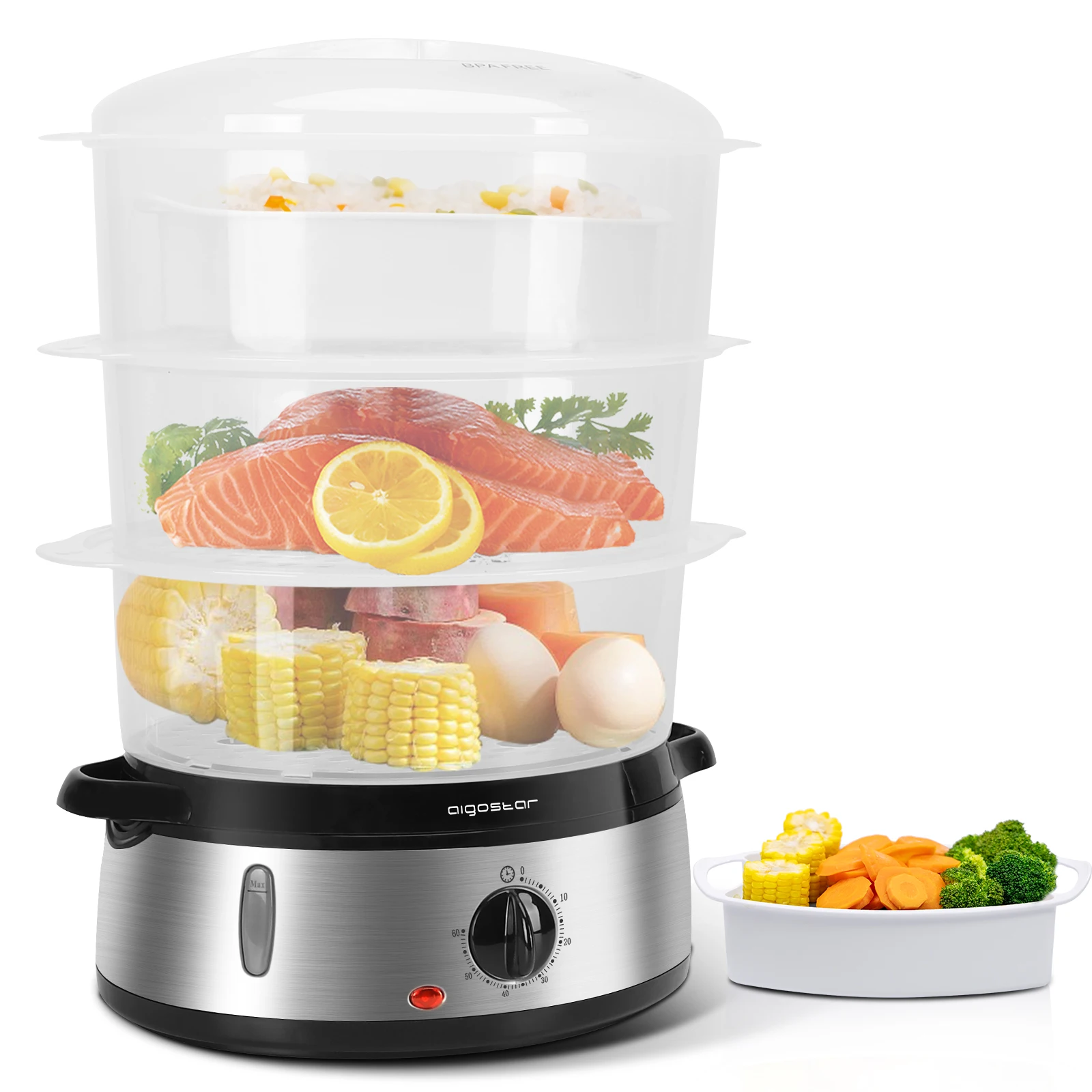 Electric Steamer 9L Capacity, 800 W, Timer up to 60 Minutes. 3 ...